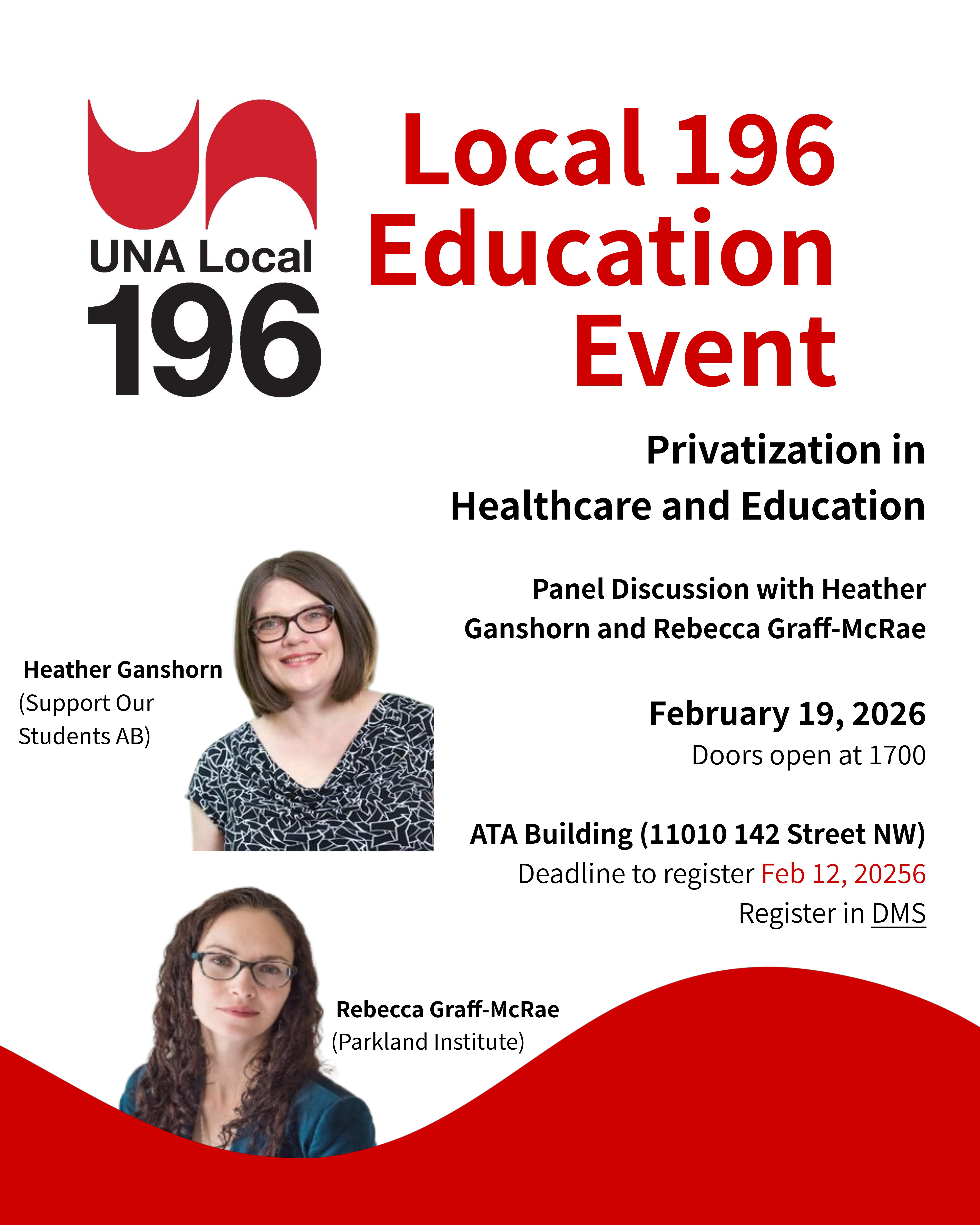 February 19, 2026 Education Event | United Nurses of Alberta, Local 196